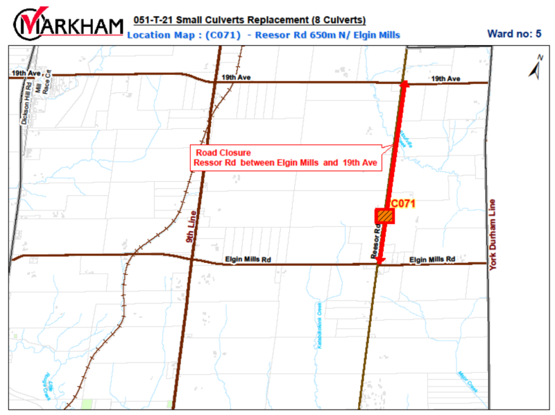 Road Construction: Reesor Road CSP Culvert Replacement – Councillor ...